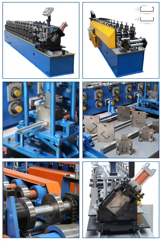 Steel Structure C Shape Cold Roll Forming Purling Machine from China ...
